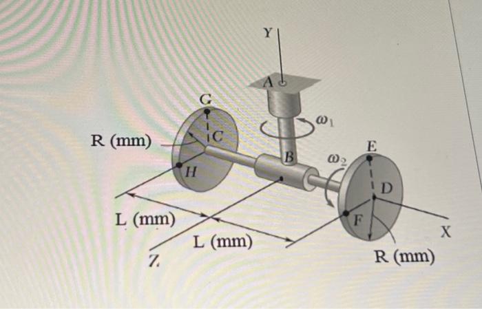 Solved Two disks, each of R-mm radius are welded to the 21 | Chegg.com
