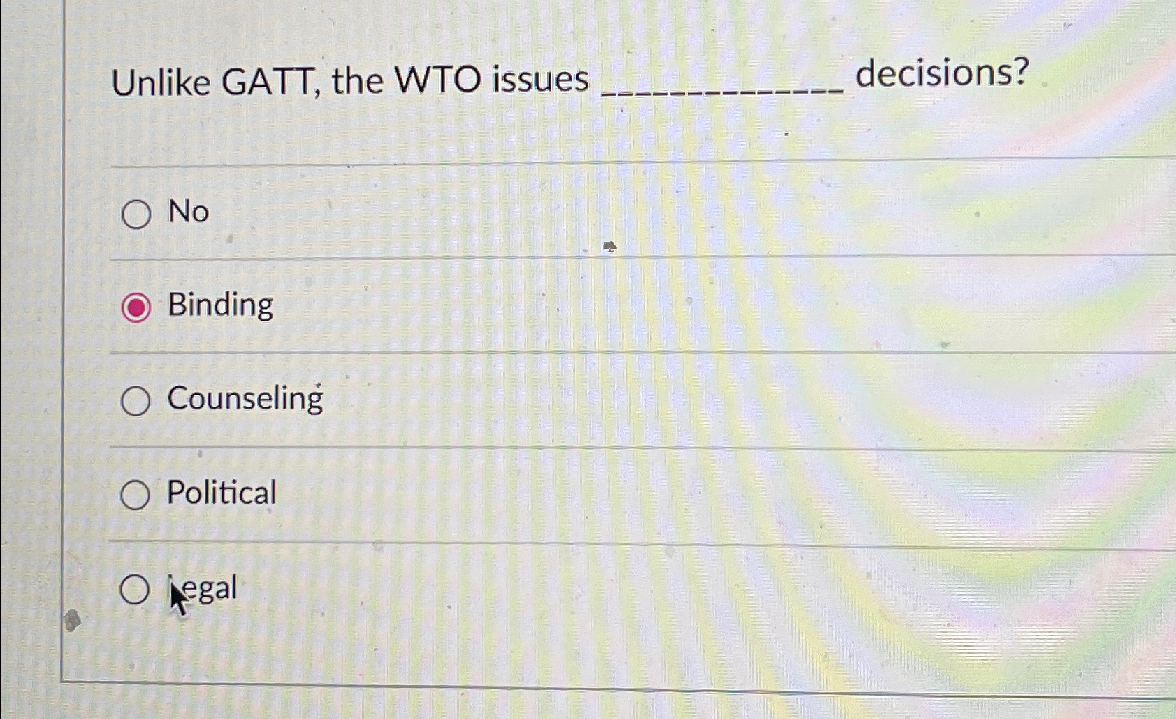 Solved Unlike GATT, the WTO issues | Chegg.com