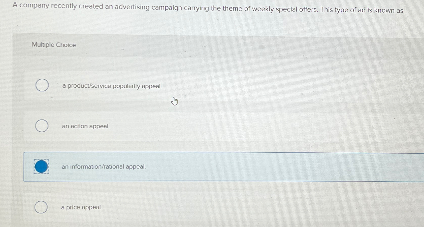 Solved A company recently created an advertising campaign | Chegg.com