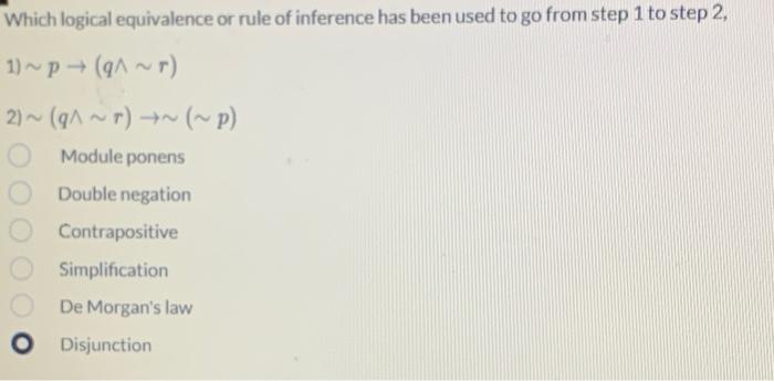 Solved Which of the following is the negation of the | Chegg.com