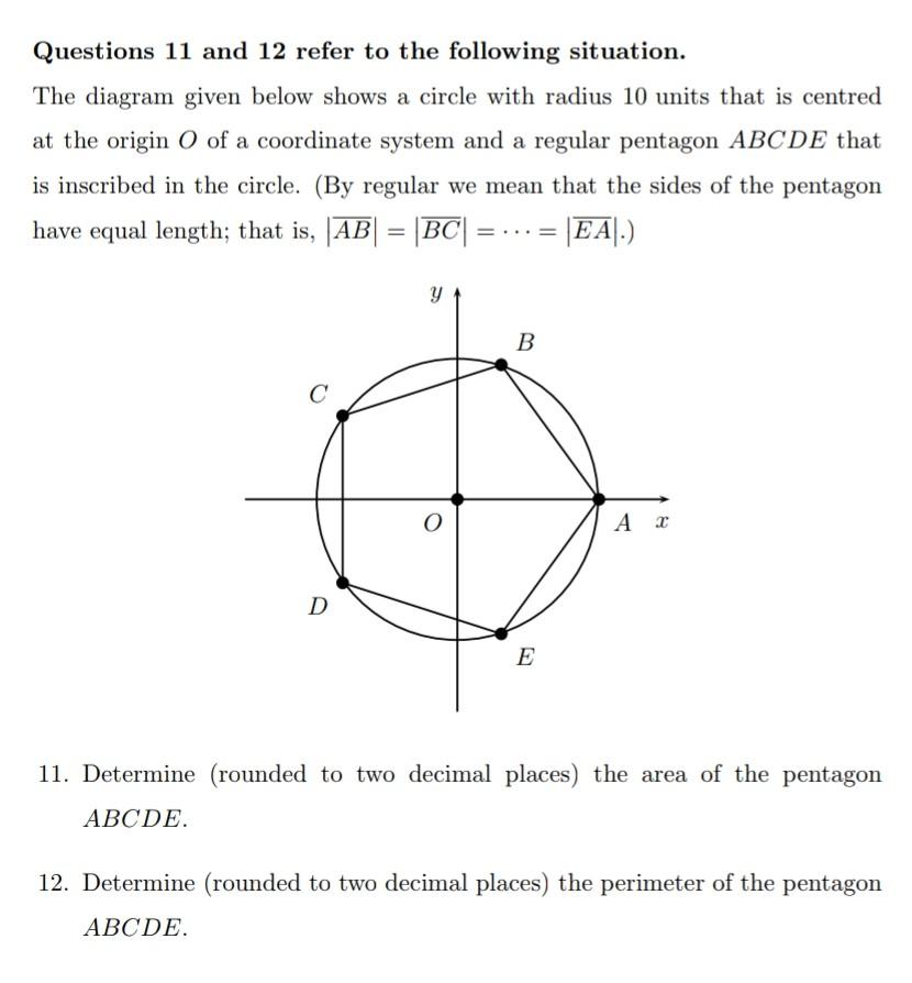 Solved Questions 11 and 12 refer to the following situation. | Chegg.com