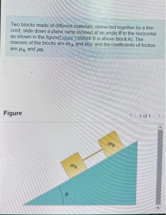 Solved Two blocks made of different materials connected | Chegg.com