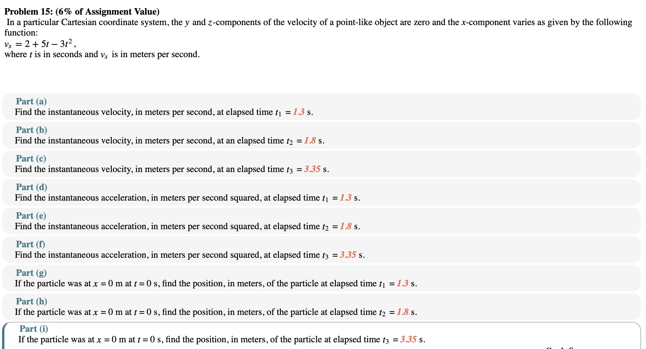 Solved Problem 15: (6% ﻿of Assignment Value)In a particular | Chegg.com
