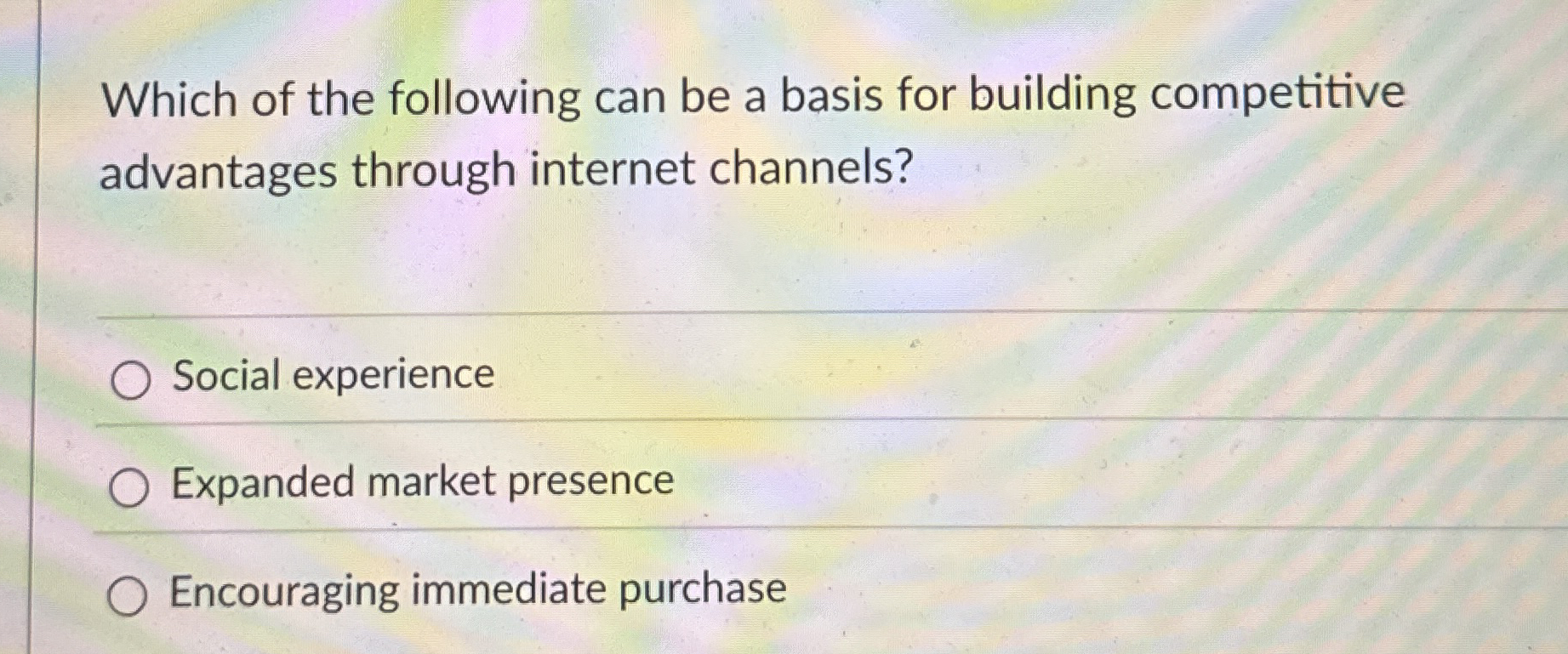 Solved Which of the following can be a basis for building | Chegg.com