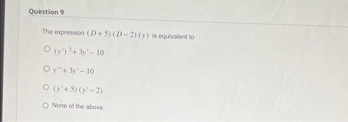 Solved The functions y1=sin(5x) and y2=cos(5x) form a | Chegg.com