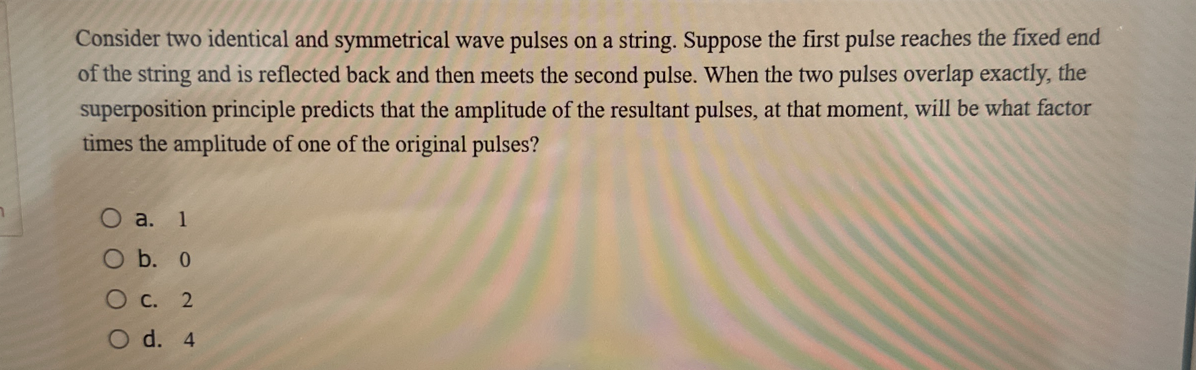Solved Consider two identical and symmetrical wave pulses on | Chegg.com
