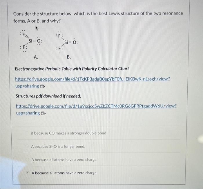 Solved Consider the structure below, which is the best Lewis | Chegg.com