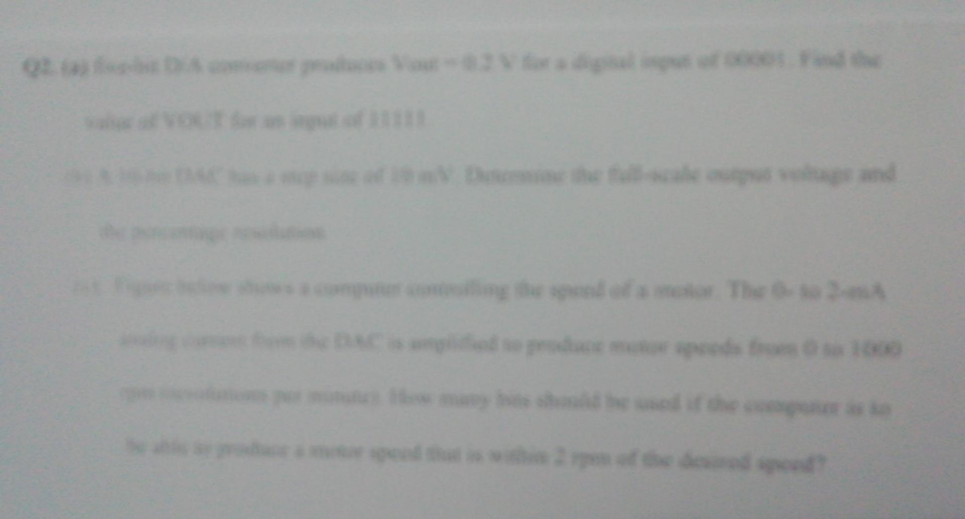 Solved Q2. (a) five-bit D/A converter produces Vout =0.2 V | Chegg.com