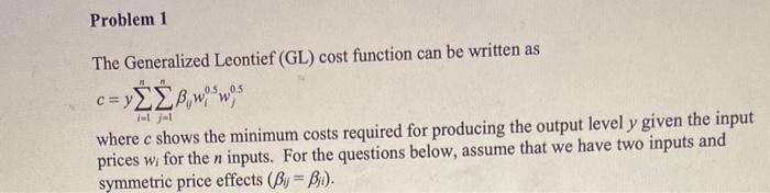 Solved how do I derive the input demand function for input | Chegg.com