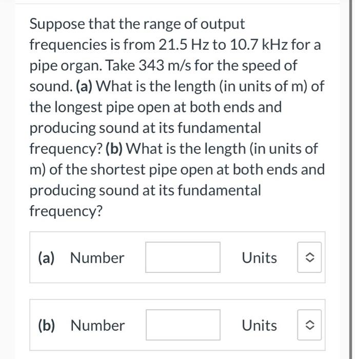 Solved Suppose that the range of output frequencies is from | Chegg.com