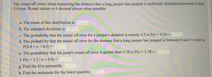 Solved The round off errors when measuring the distance that | Chegg.com