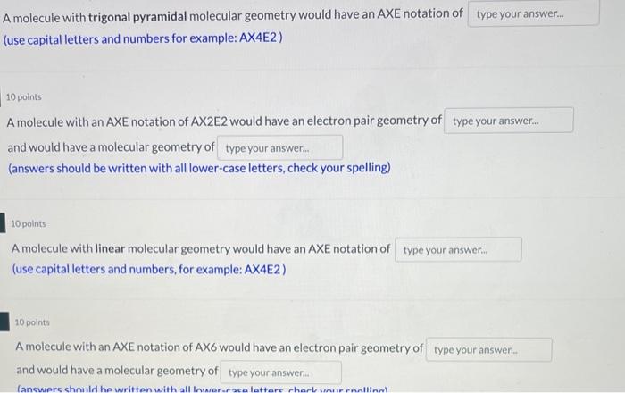 Solved A molecule with trigonal pyramidal molecular geometry | Chegg.com