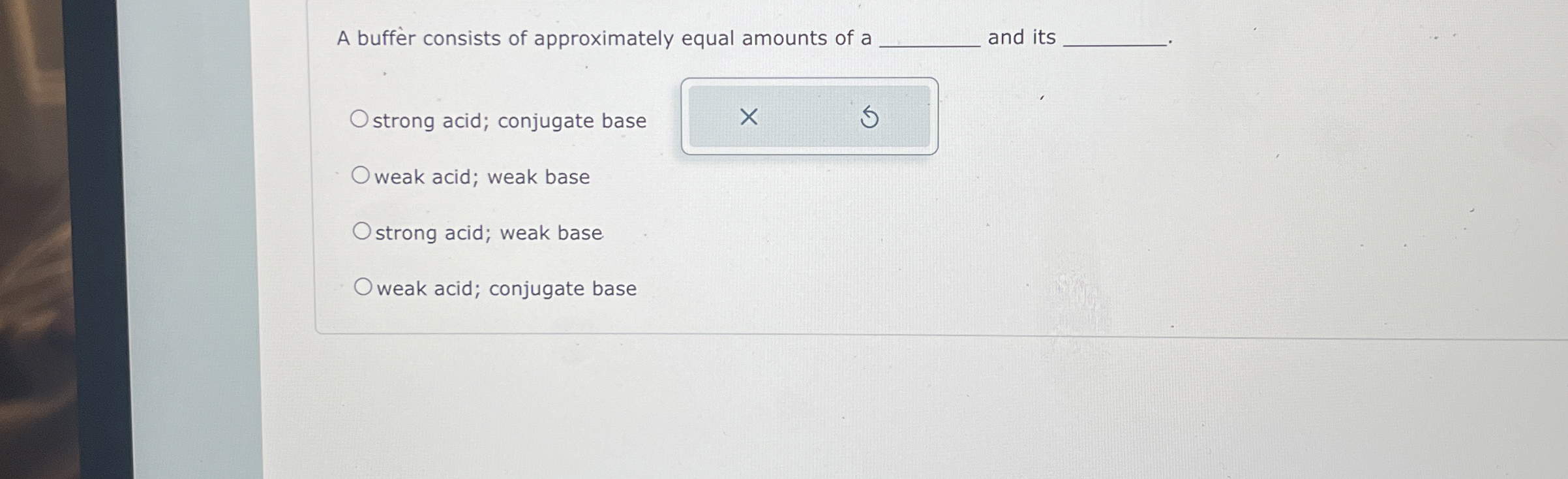 Solved A buffèr consists of approximately equal amounts of a | Chegg.com