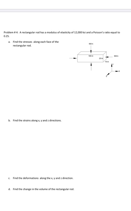 Solved Problem #4: A rectangular rod has a modulus of | Chegg.com