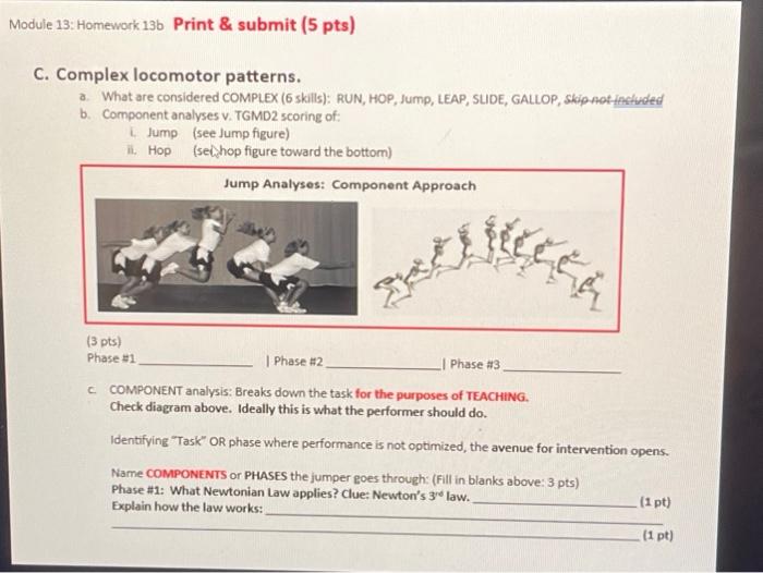 Solved C. Complex locomotor patterns. a. What are considered | Chegg.com