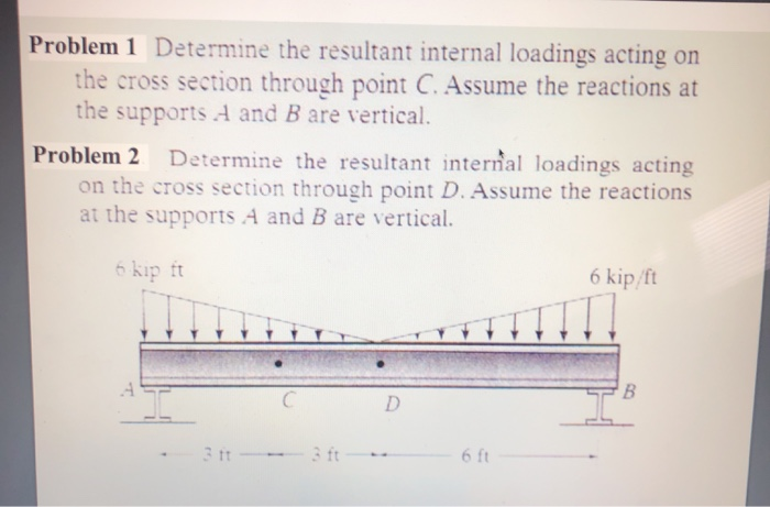 Solved Problem 1 Determine the resultant internal loadings | Chegg.com