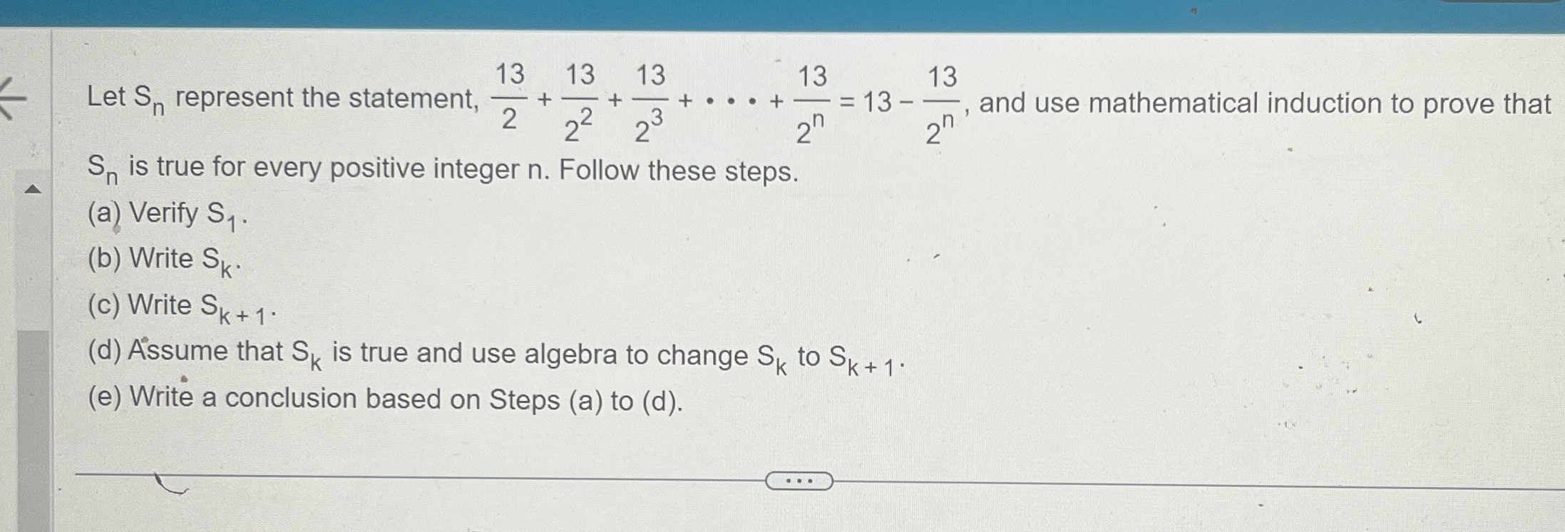 Solved Let Sn ﻿represent the statement, | Chegg.com