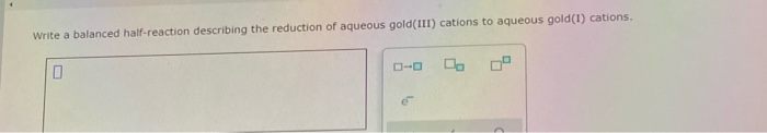 Solved Write a balanced half-reaction describing the | Chegg.com