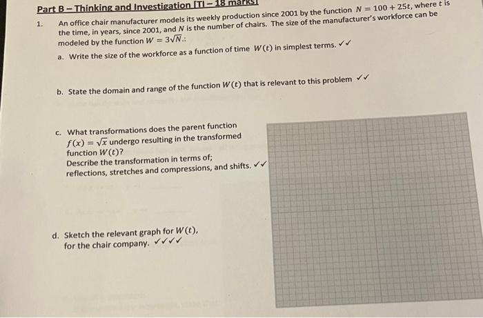 Solved Part B-Thinking and Investigation [TI-18 1. An office | Chegg.com
