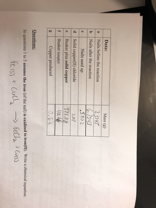 Solved stoichiometry: limiting reactant, i did 1-5 but im | Chegg.com
