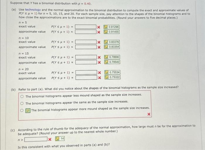 Solved Suppose that Y has a binomial distribution with | Chegg.com