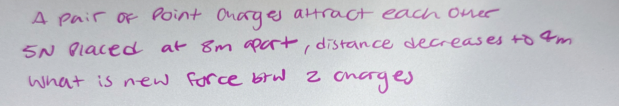 Solved A pair of point charges attract each other 5 ﻿N | Chegg.com