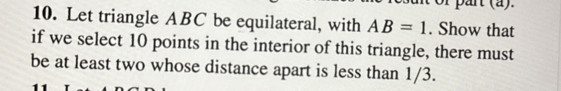 Solved Let triangle ABC be equilateral, with AB=1. ﻿Show | Chegg.com