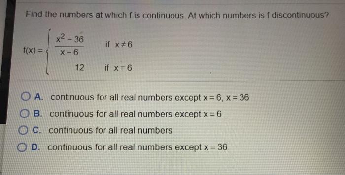 Solved Find the numbers at which fis continuous. At which | Chegg.com