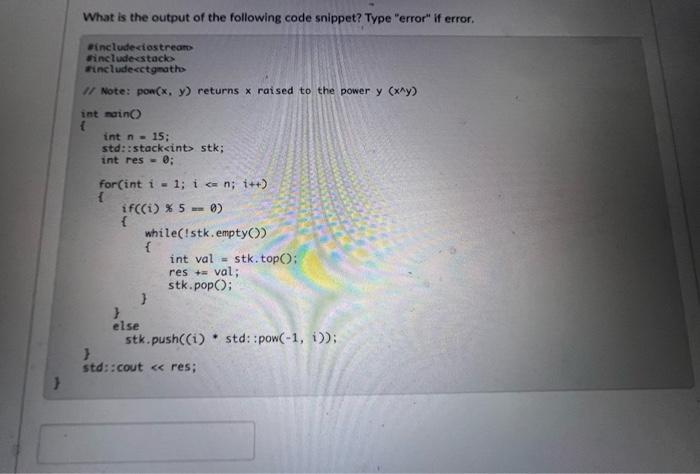 Solved -includeciostreato fincludeestacko Ifincludeectgnatho | Chegg.com