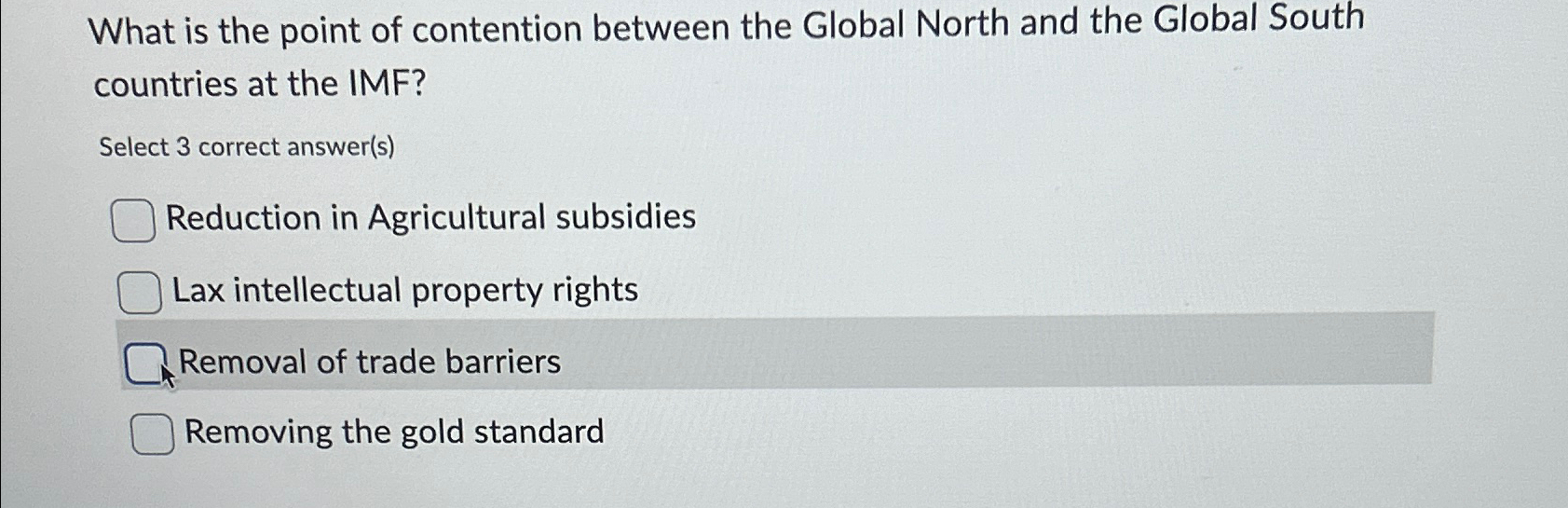 Solved What is the point of contention between the Global | Chegg.com