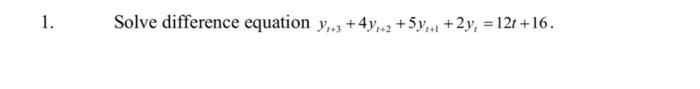 Solved Solve difference equation | Chegg.com