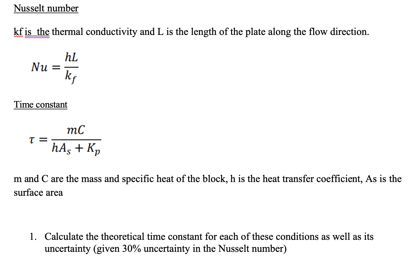 Solved find the uncertinity of time constant if nussle | Chegg.com