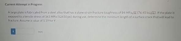 Solved Current Attempt in ProgressA large plate is | Chegg.com