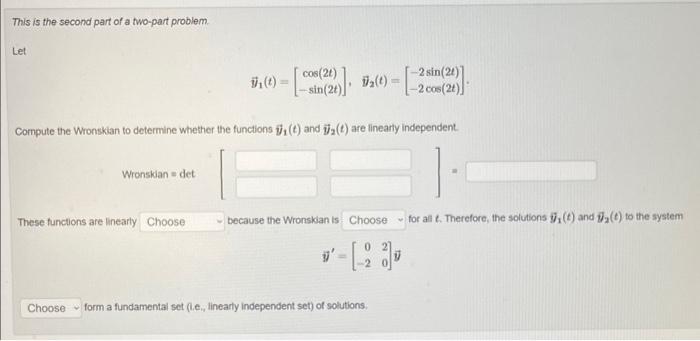 Solved This is the second part of a two-part problem. Let | Chegg.com