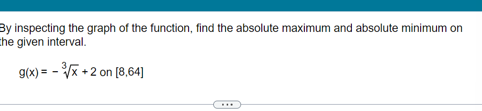 Solved By inspecting the graph of the function, find the | Chegg.com