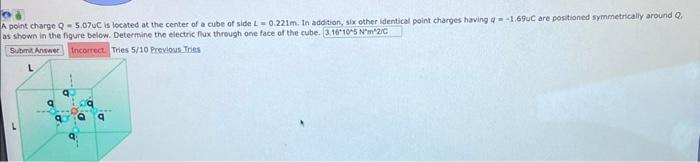 Solved A point charge Q=5.07uC is located at the center of a | Chegg.com