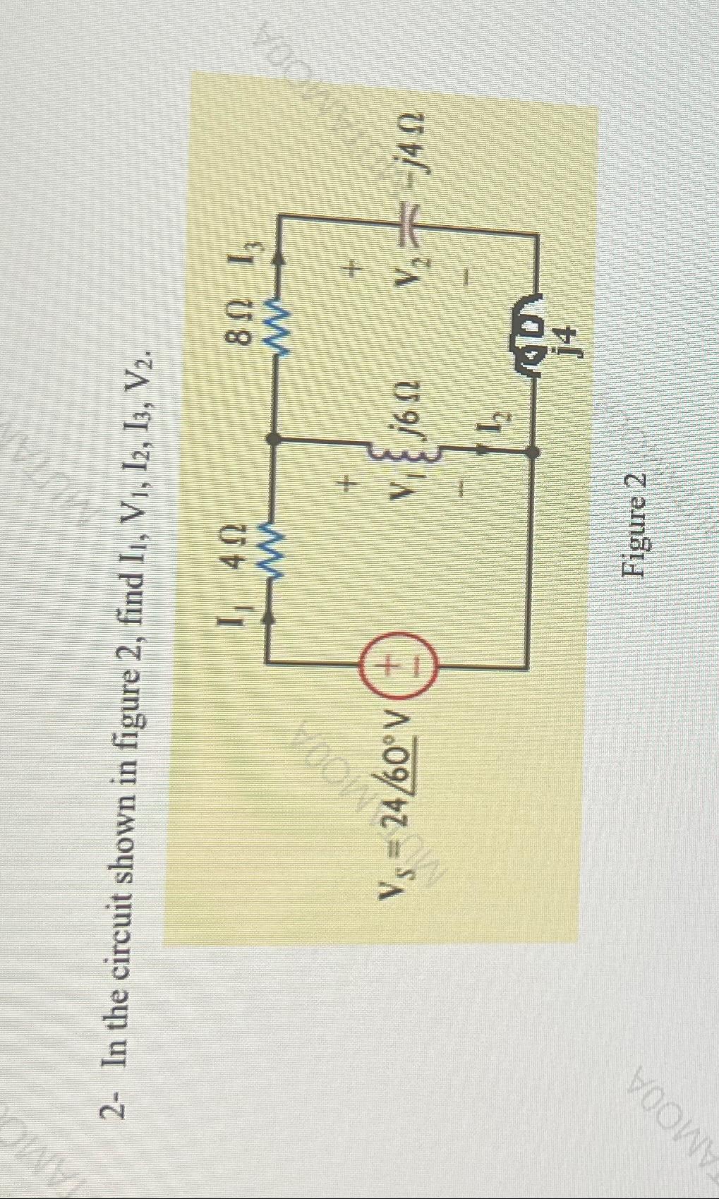 Solved 2- ﻿In the circuit shown in figure 2 , ﻿find | Chegg.com