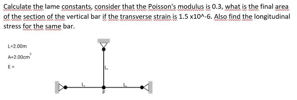 Calculate the lame constants, consider that the | Chegg.com