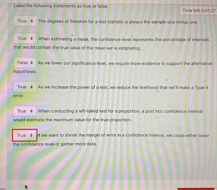 Solved Label the following statements as true or false: A | Chegg.com