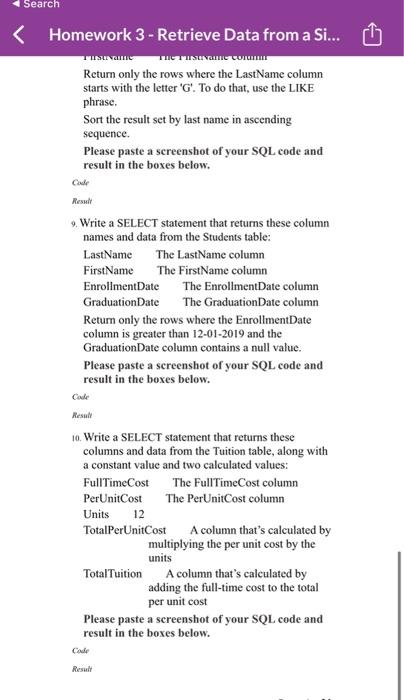 Exercises In these exercises, you'll enter and run | Chegg.com
