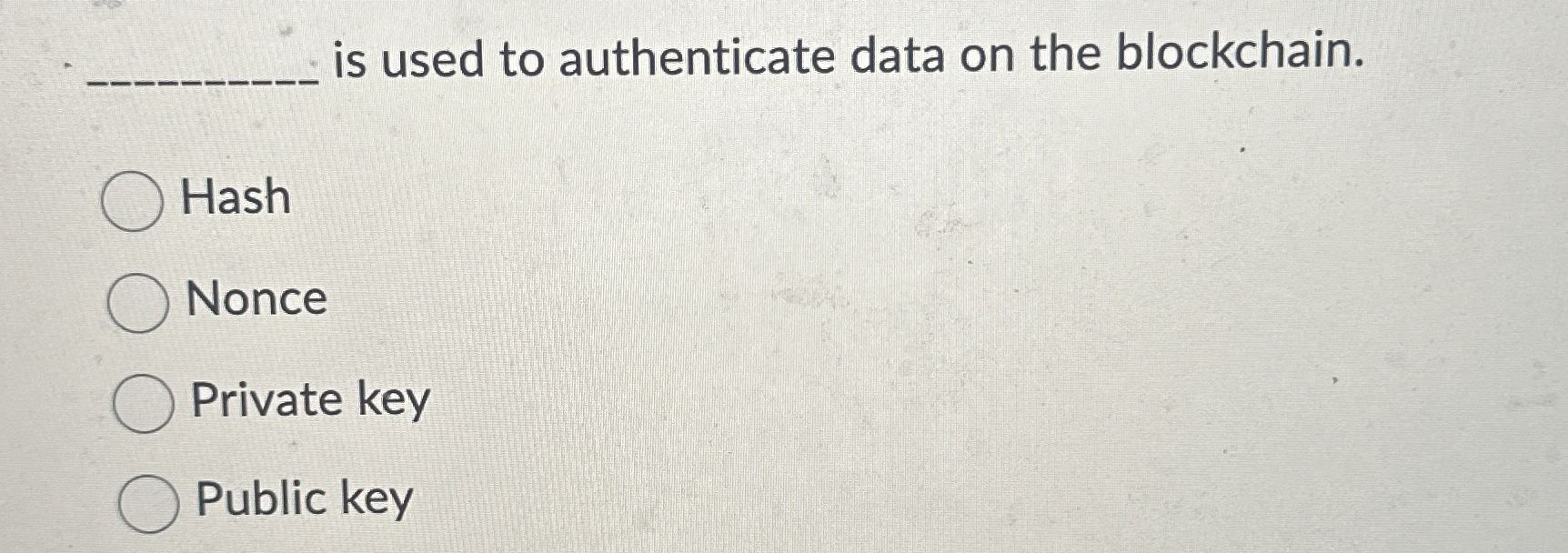 Solved q, ﻿is used to authenticate data on the | Chegg.com