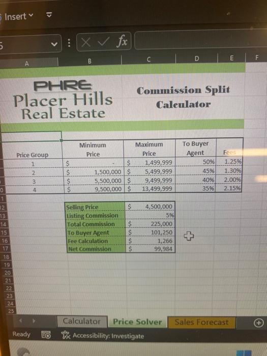 Solved 6. Use Solver to find target PHRE net commission | Chegg.com