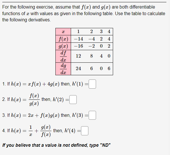 Solved For the following exercise, assume that f(x) ﻿and | Chegg.com