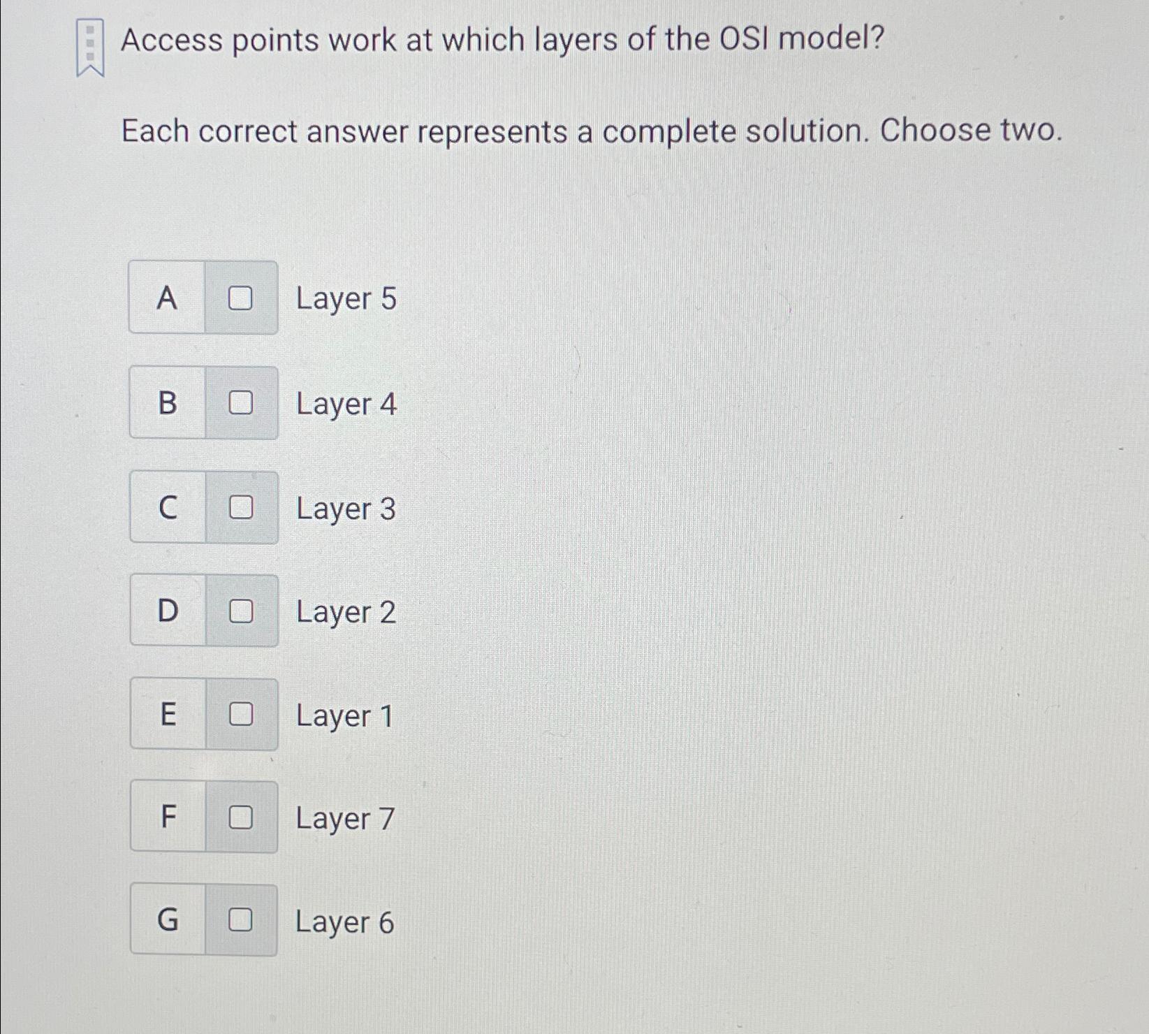 Solved Access points work at which layers of the OSI | Chegg.com