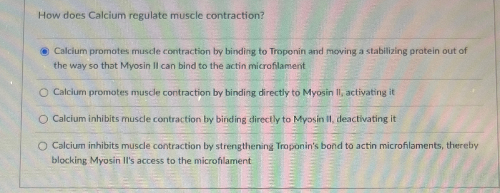 Solved How does Calcium regulate muscle contraction?Calcium | Chegg.com
