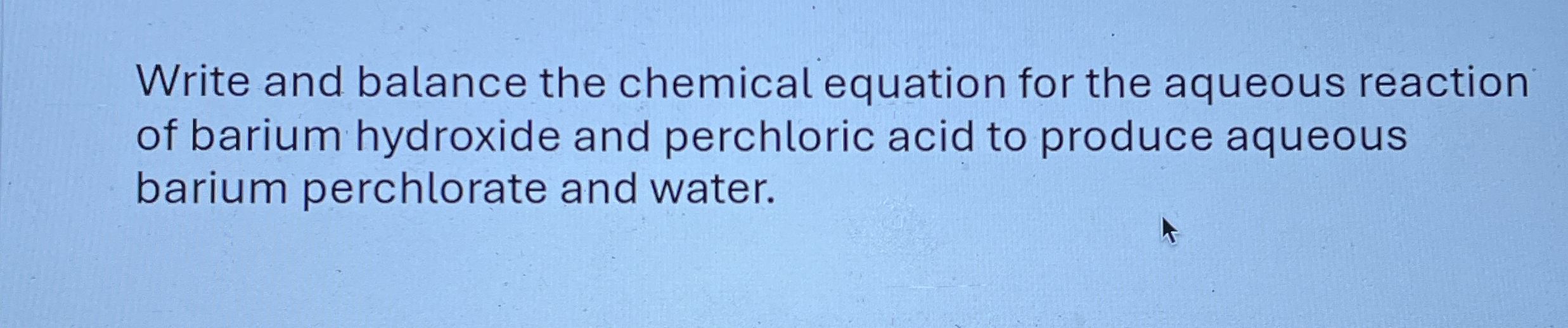 Write and balance the chemical equation for the | Chegg.com