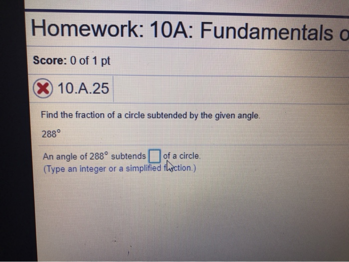 Solved Homework: 10A: Fundamentals o Score: 0 of 1 pt X | Chegg.com Solved Homework: 10A: Fundamentals o Score: 0 of 1 pt X | Chegg.com