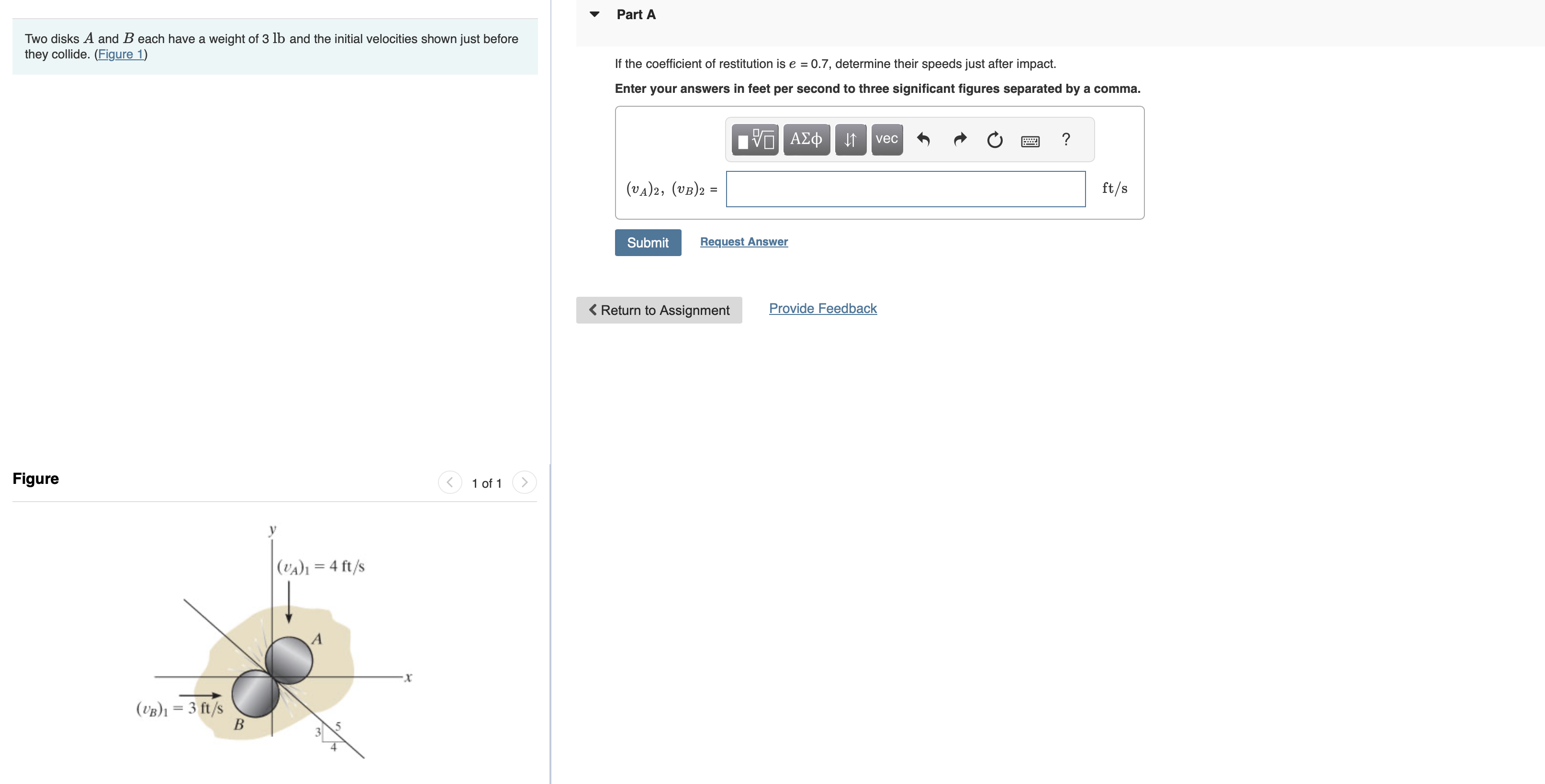 Two disks A and B ﻿each have a weight of 3lb ﻿and the | Chegg.com