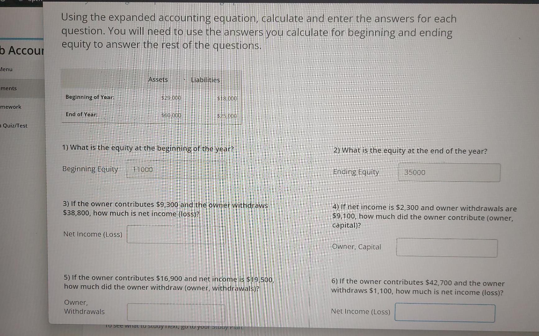 Solved b Accour Menu ments mework a Quiz/Test Using the | Chegg.com Solved b Accour Menu ments mework a Quiz/Test Using the | Chegg.com