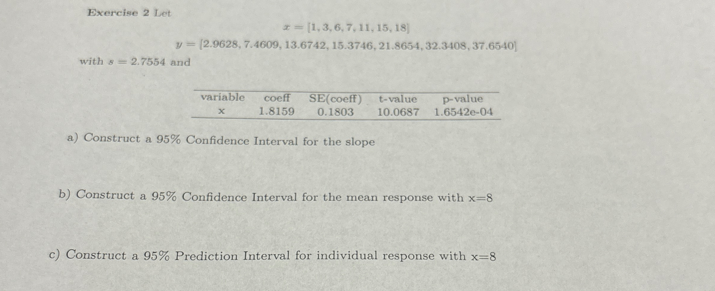 Solved Exercise 2 